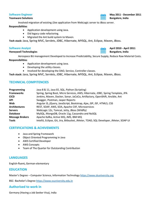 Subha Chandra CV | PDF