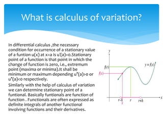 Seminar: Calculus of Variation | PPT