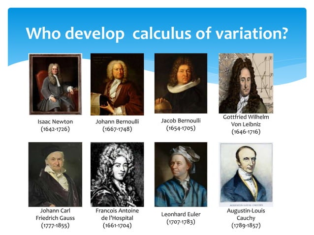 Seminar Calculus Of Variation Ppt