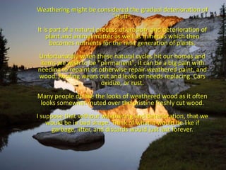 weathering - meaning and effects | PPTX