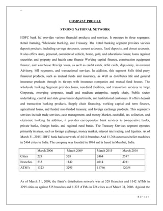 consumer perception towards financial services of HDFC | PDF