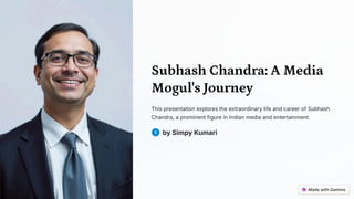 Subhash-Chandra simpy kumari presentation | PPT