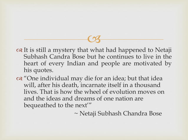 Netaji Subhash Chandra Bose's 125th Birth Anniversary | PPT