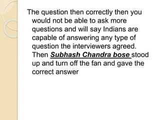 Subhash chandra bose | PPTX