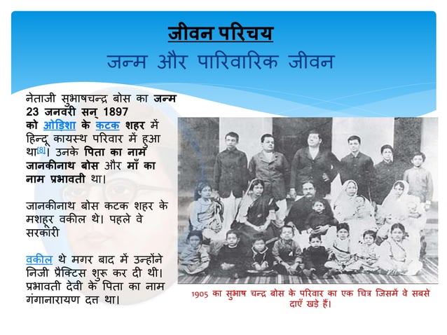 Subhash Chandra Bose PPT in Hindi Class 10th | PPTX