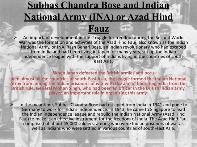 Subhash Chandra Bose &Indian National Army. | PPTX | Hinduism | Religion & Spirituality