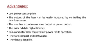 Semiconductor laser by Subhashree behera | PPTX