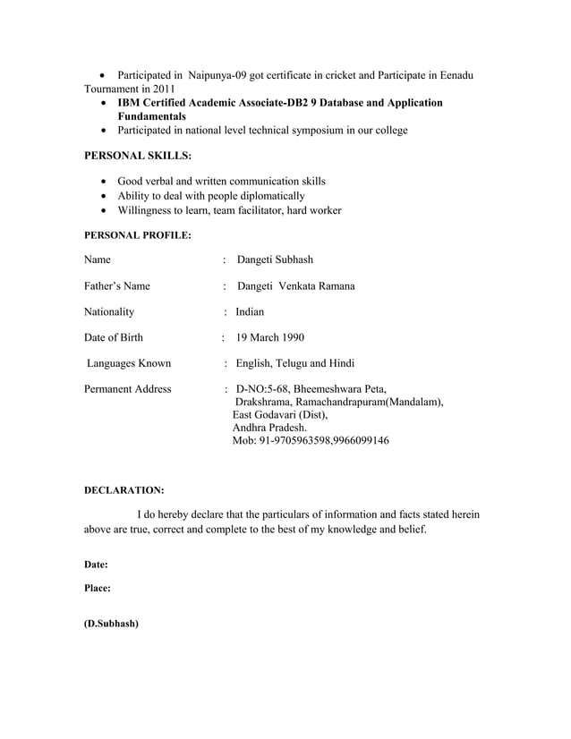 Subhash resume (1) | PDF
