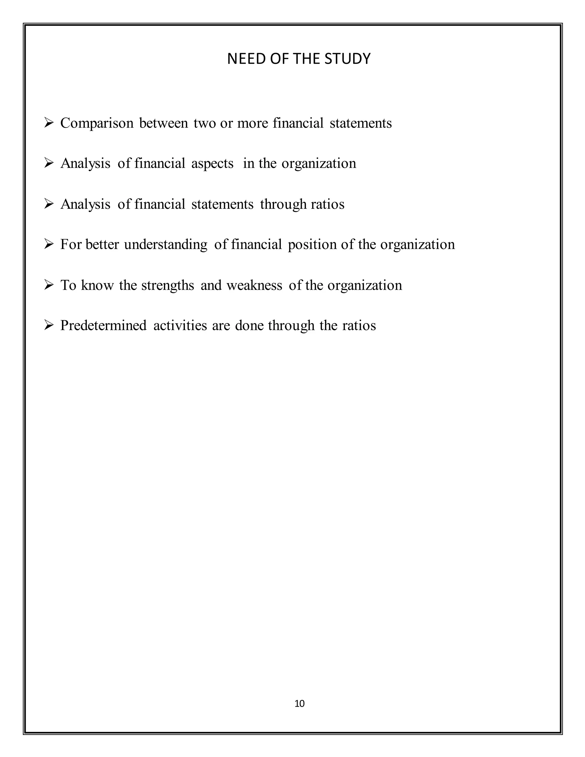 Ratio Analysis project | DOCX