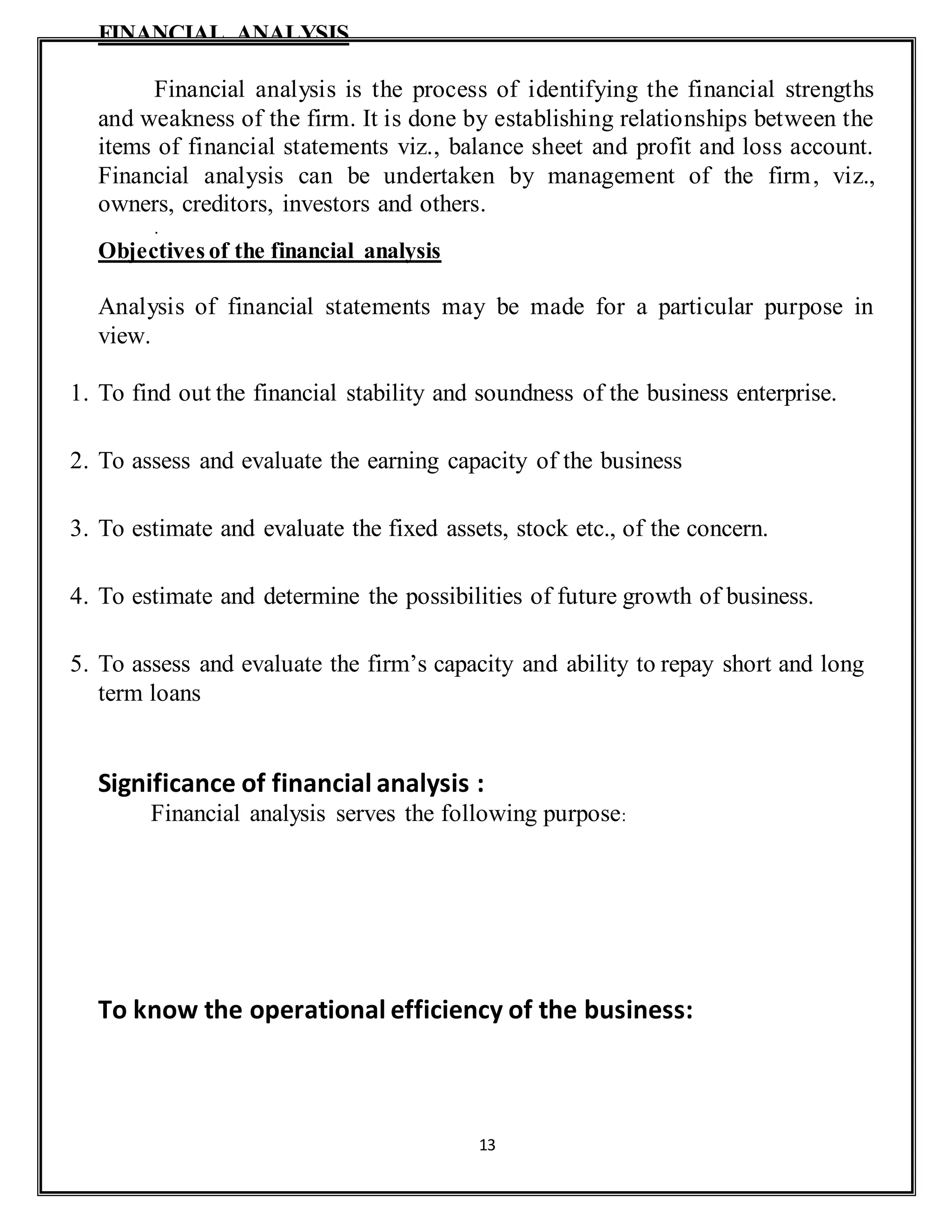 Ratio Analysis project | DOCX