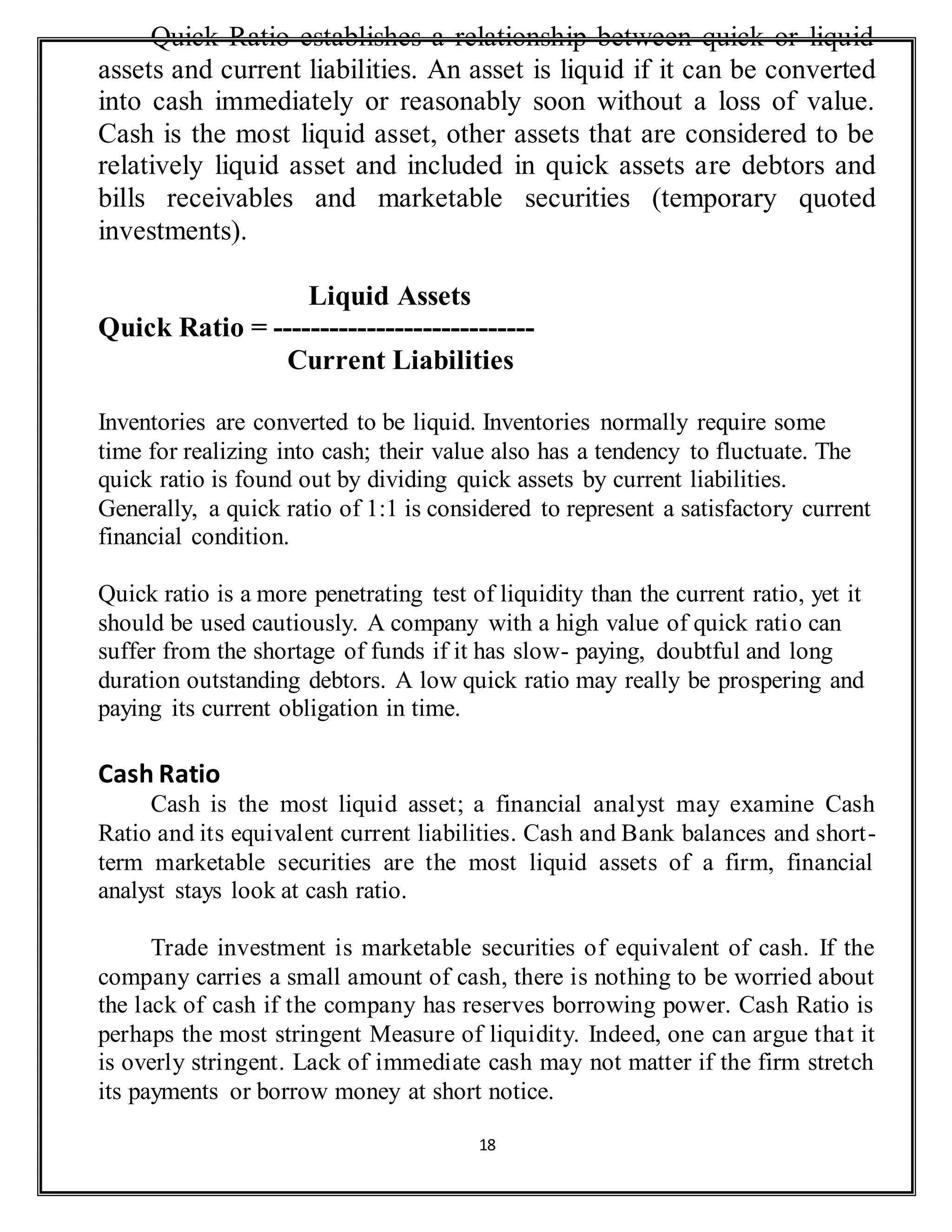 Ratio Analysis project | DOCX