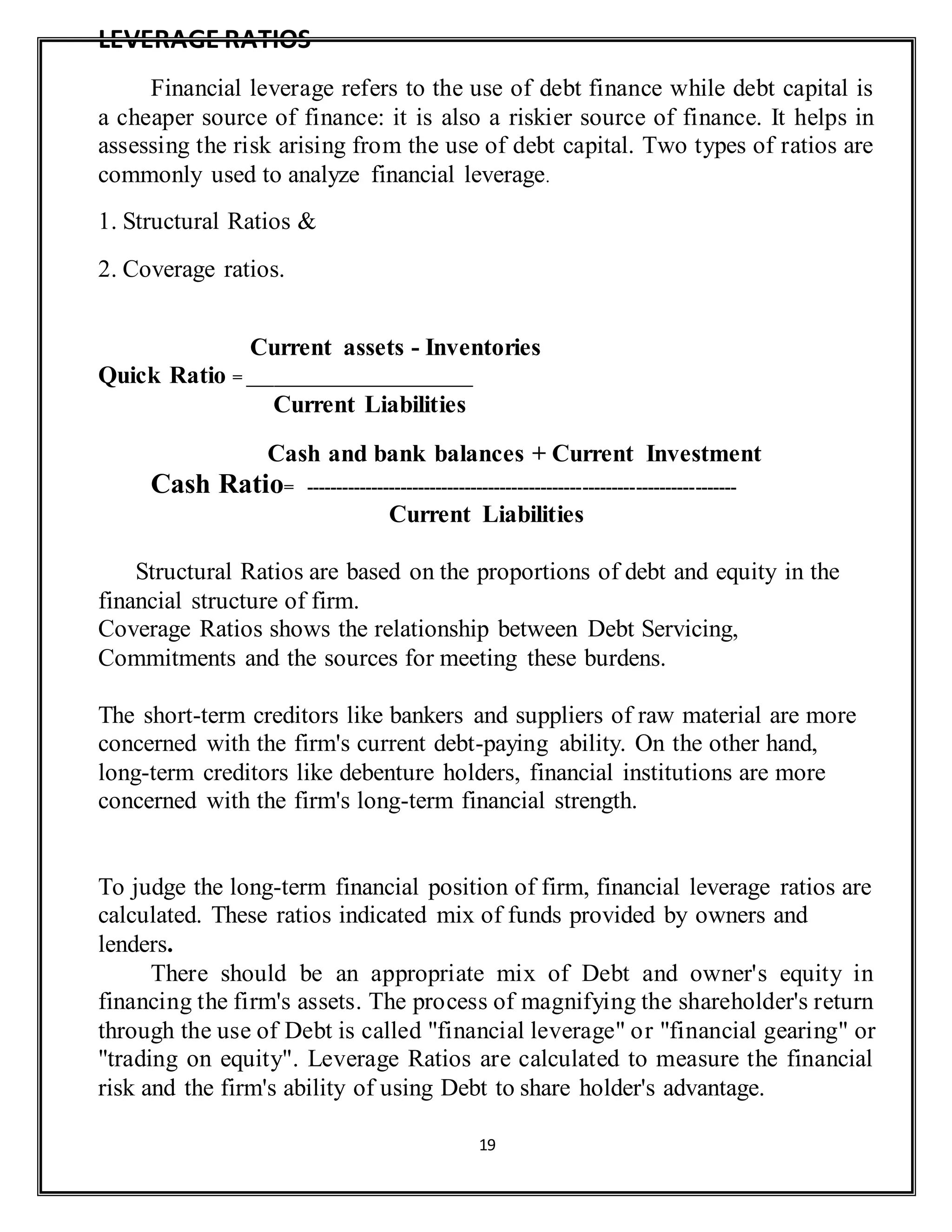 Ratio Analysis project | DOCX