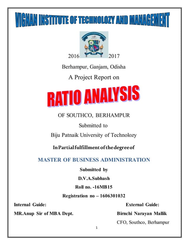 Ratio Analysis project | DOCX | Business Accounting & Finance | Business