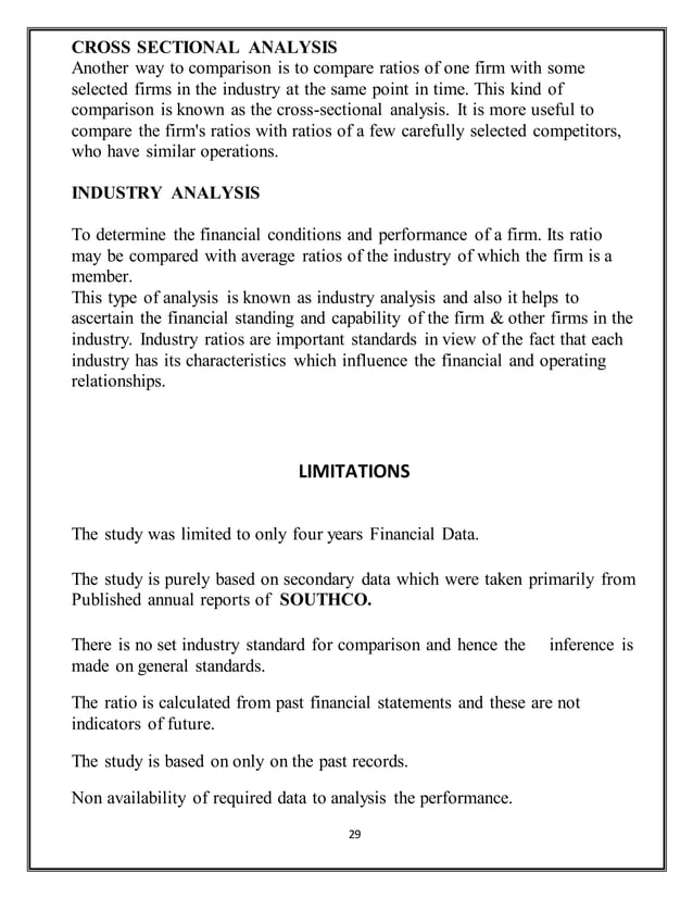 Ratio Analysis project | DOCX | Business Accounting & Finance | Business