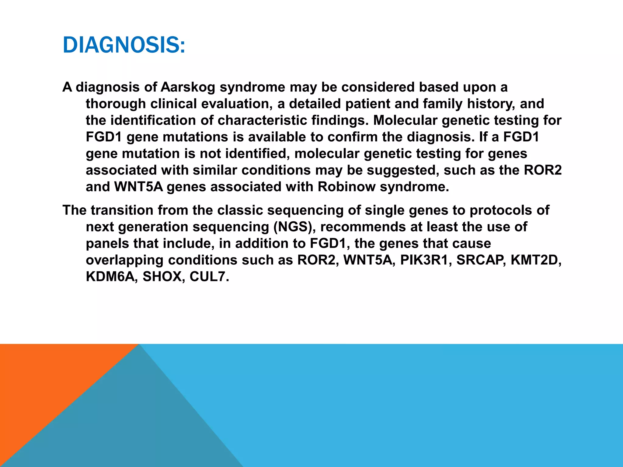 AARSKOOG SYNDROME | PPTX