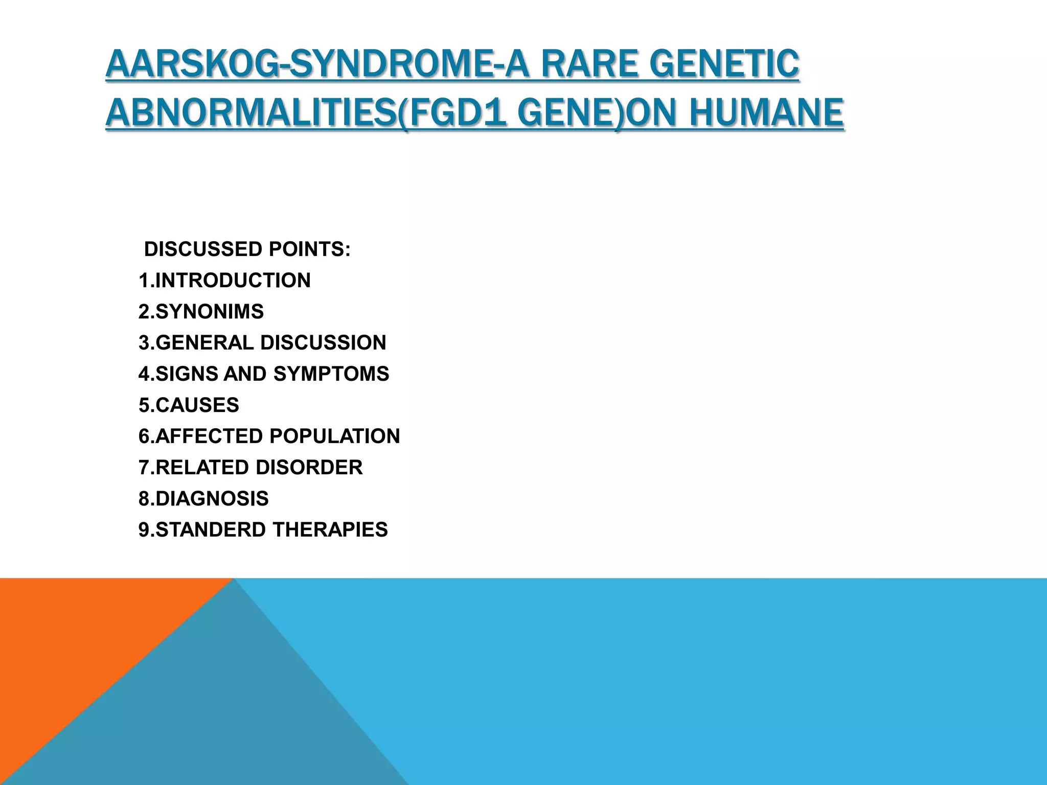 AARSKOOG SYNDROME | PPTX