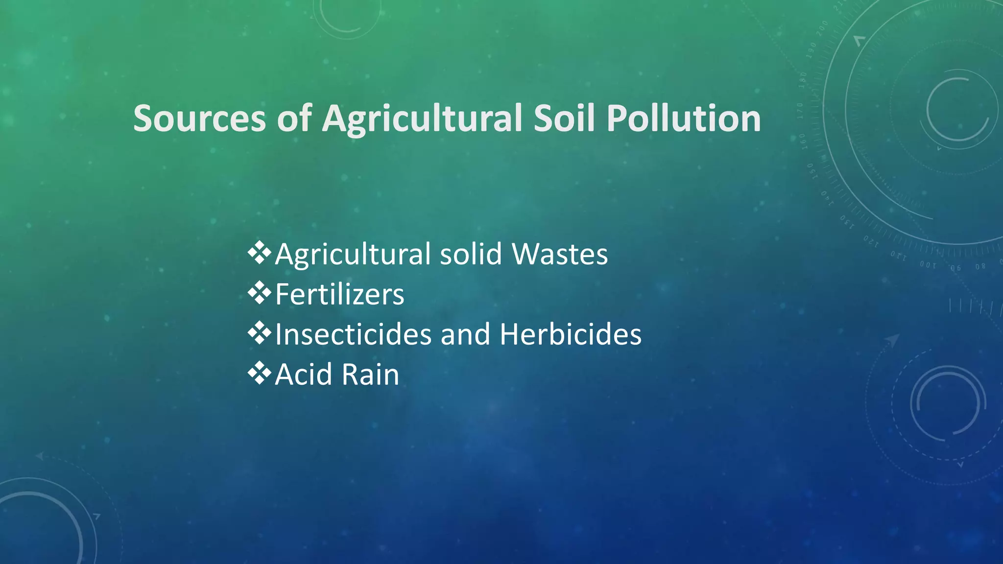 Agricultural Soil Pollution and its reclamation to conserve soil and ...