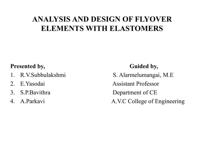 Design of flyover elements | PPTX | Civil Engineering Industry | Industries