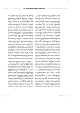 The imitation faculty in monkeys: Evaluating its features, distribution ...