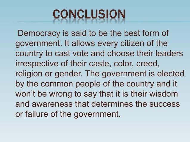DEMOCRACY | PPT