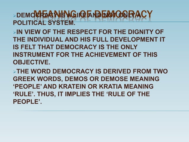 DEMOCRACY | PPT