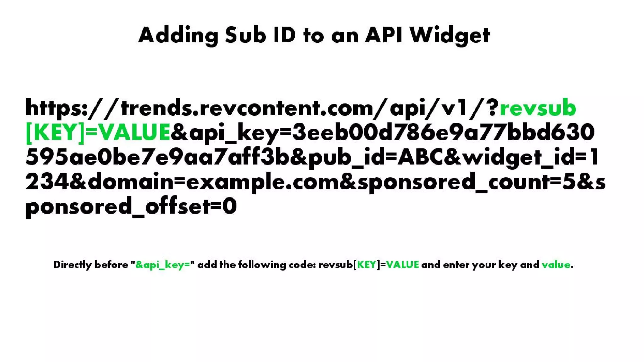 Revcontent Sub ID implementation | PDF