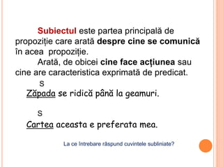 Subiectul aspecte teoretice | PPT