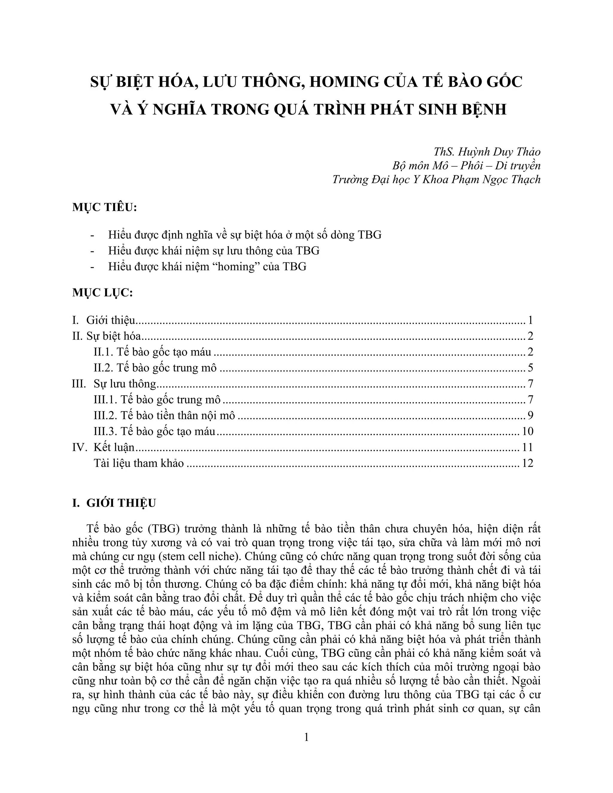 Su biet hoa cua te bao goc | PDF