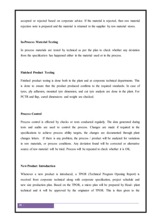 A REPORT ON ORGANIZATION STUDY AT MRF. LTD, KOTTAYAM by Subin surendran ...