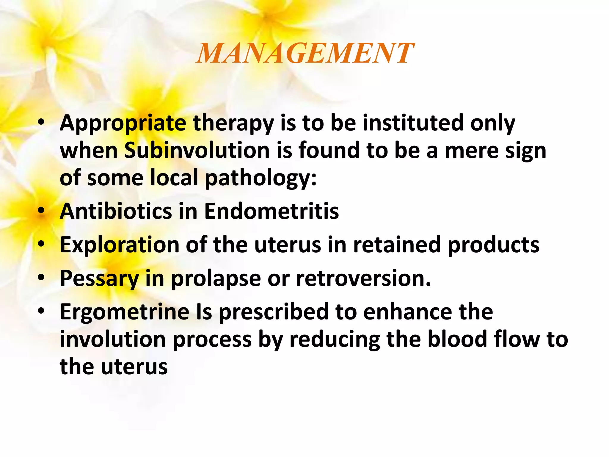 Subinvolution | PPTX | Pregnancy | Reproductive Health