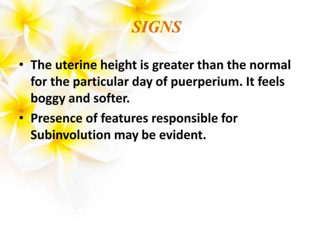 Subinvolution | PPTX | Pregnancy | Reproductive Health