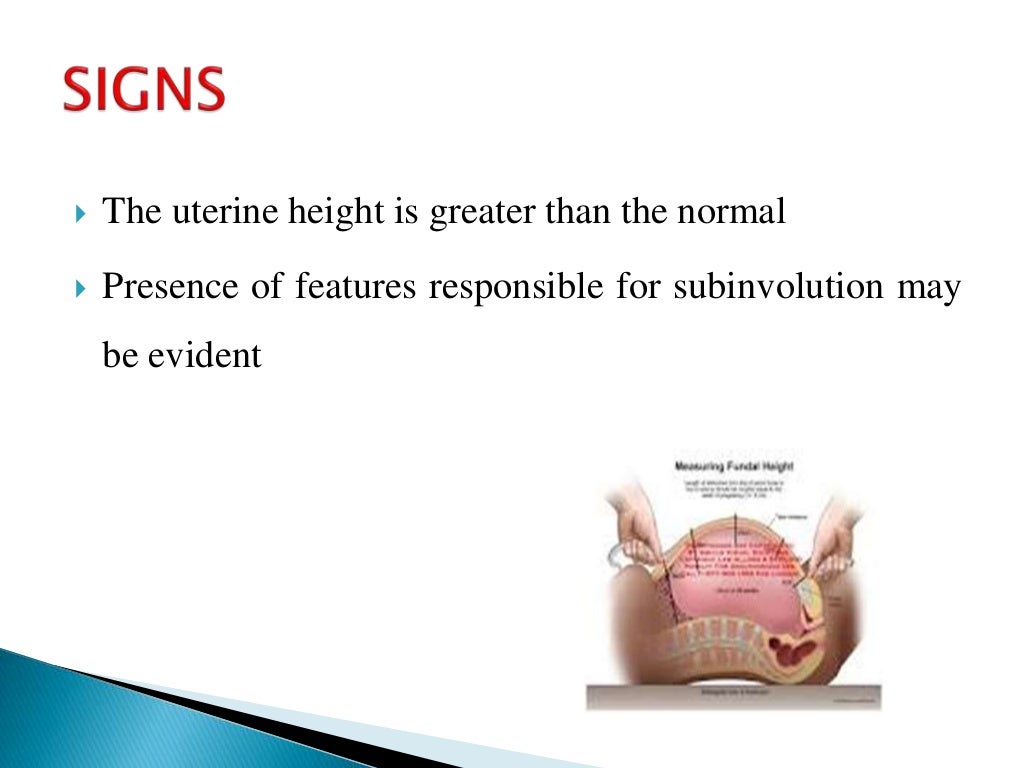 Subinvolution of the uterus