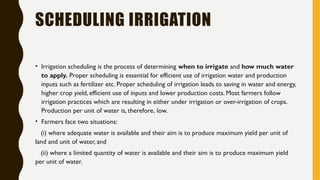 subishan scheduling irrigation, water management .pptx