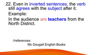 Subj.verb agreement | PPT