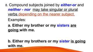 Subj.verb agreement | PPT
