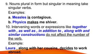 Subj.verb agreement | PPT