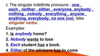 Subj.verb agreement | PPT