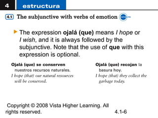 Subjuntivo para expresar emociones | PPT