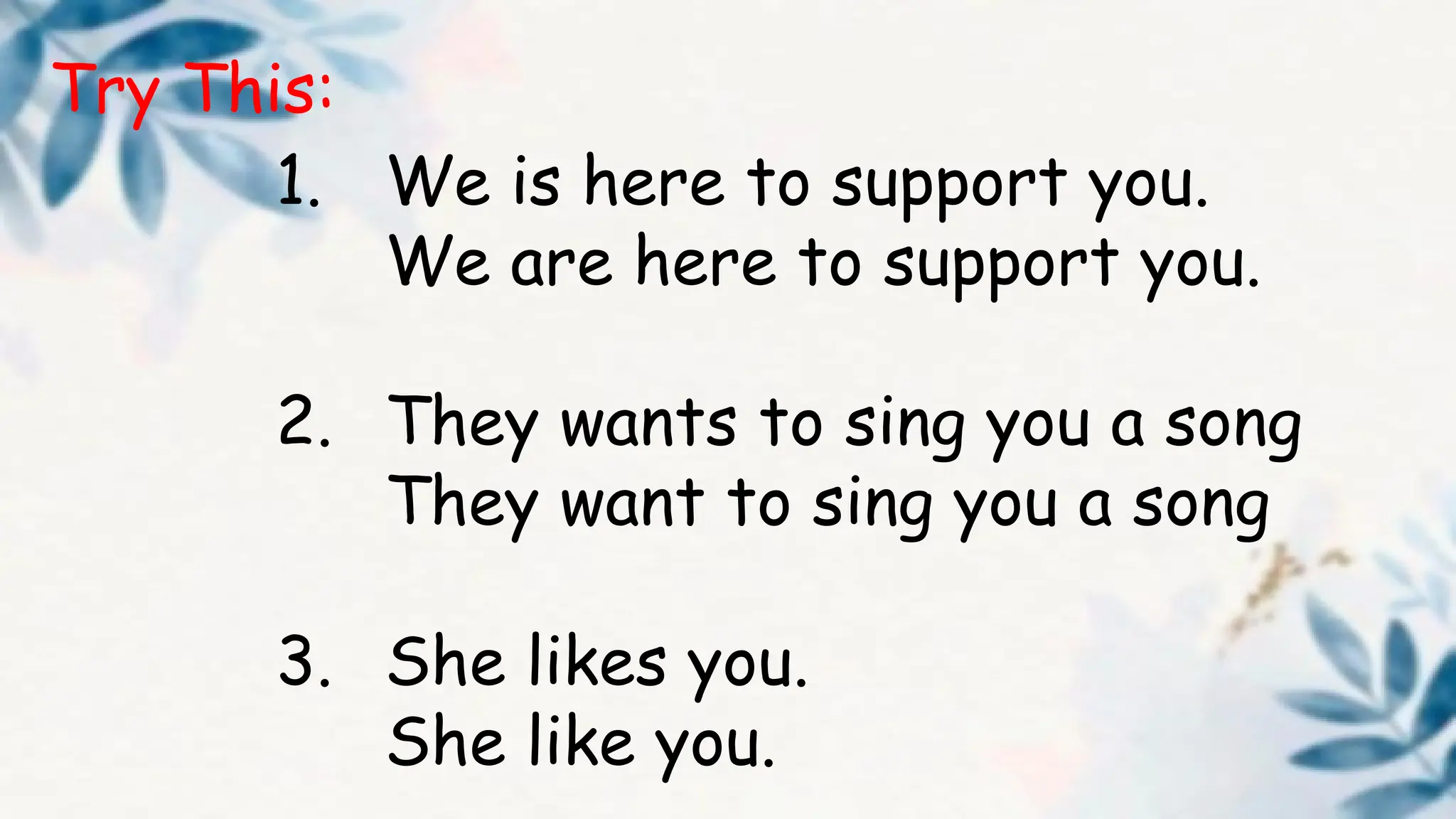 Subj-verb agreement learning strand 1 english | PPTX