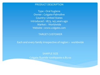 COLGATE | PPTX | Oral care | Personal Care