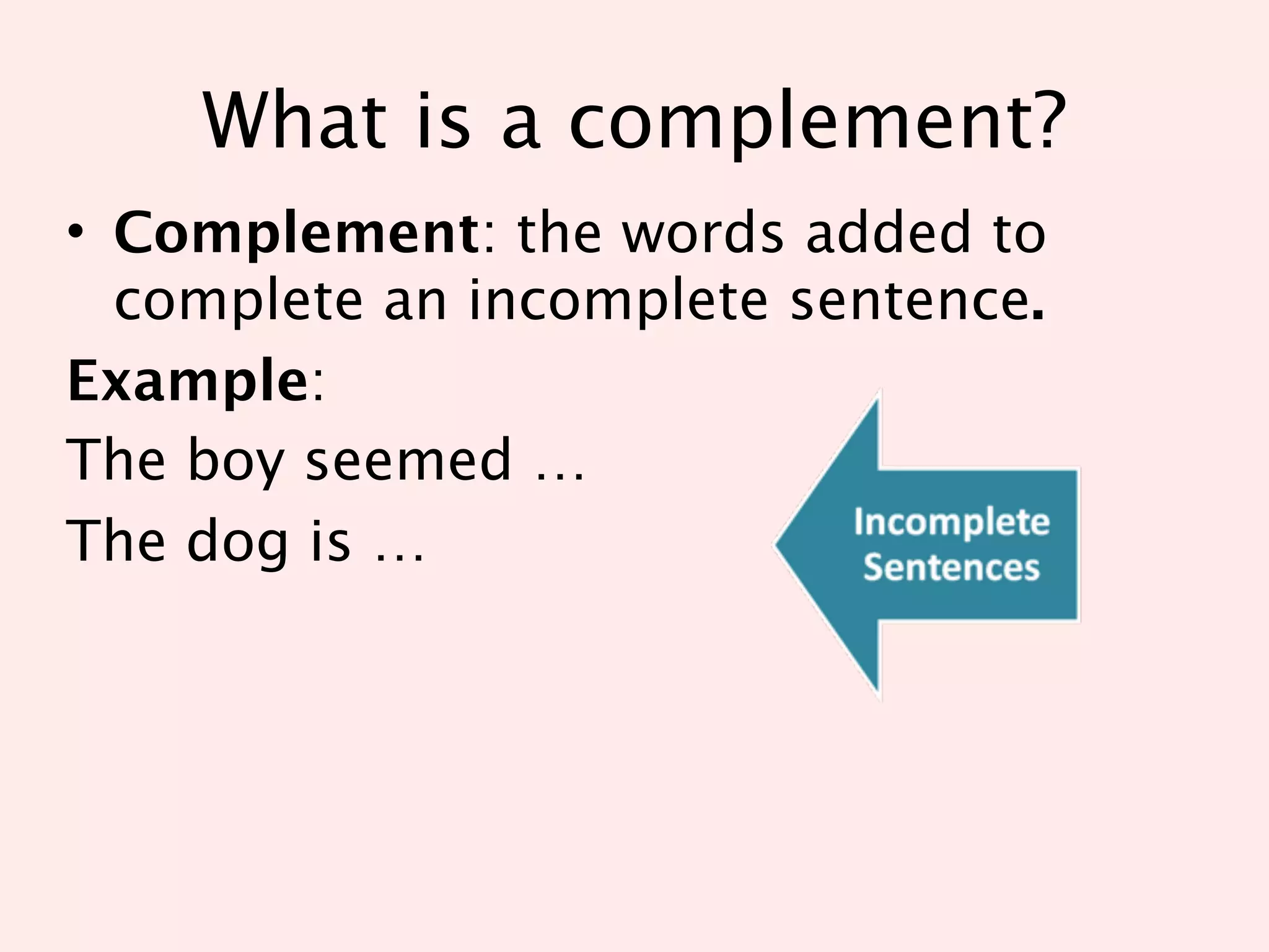 Subject And Object Complement Key