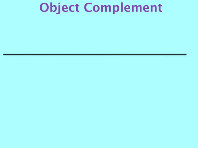 Subject And Object Complement Key
