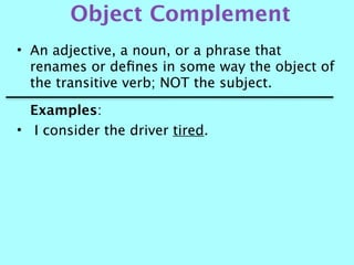 Subject and-object-complement | KEY