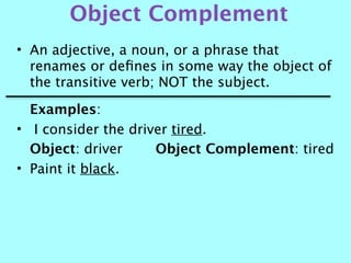 Subject and-object-complement | KEY
