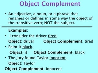 Subject and-object-complement | KEY