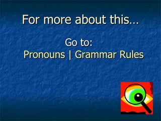 Subject and Object Pronouns | PPT