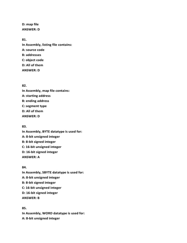 Computer Assembly MCQ | PDF | Programming Languages | Computing