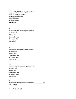 Computer Assembly MCQ | PDF