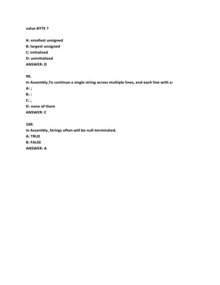 Computer Assembly MCQ | PDF