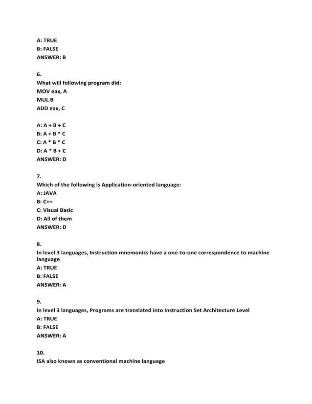 Computer Assembly MCQ | PDF | Programming Languages | Computing